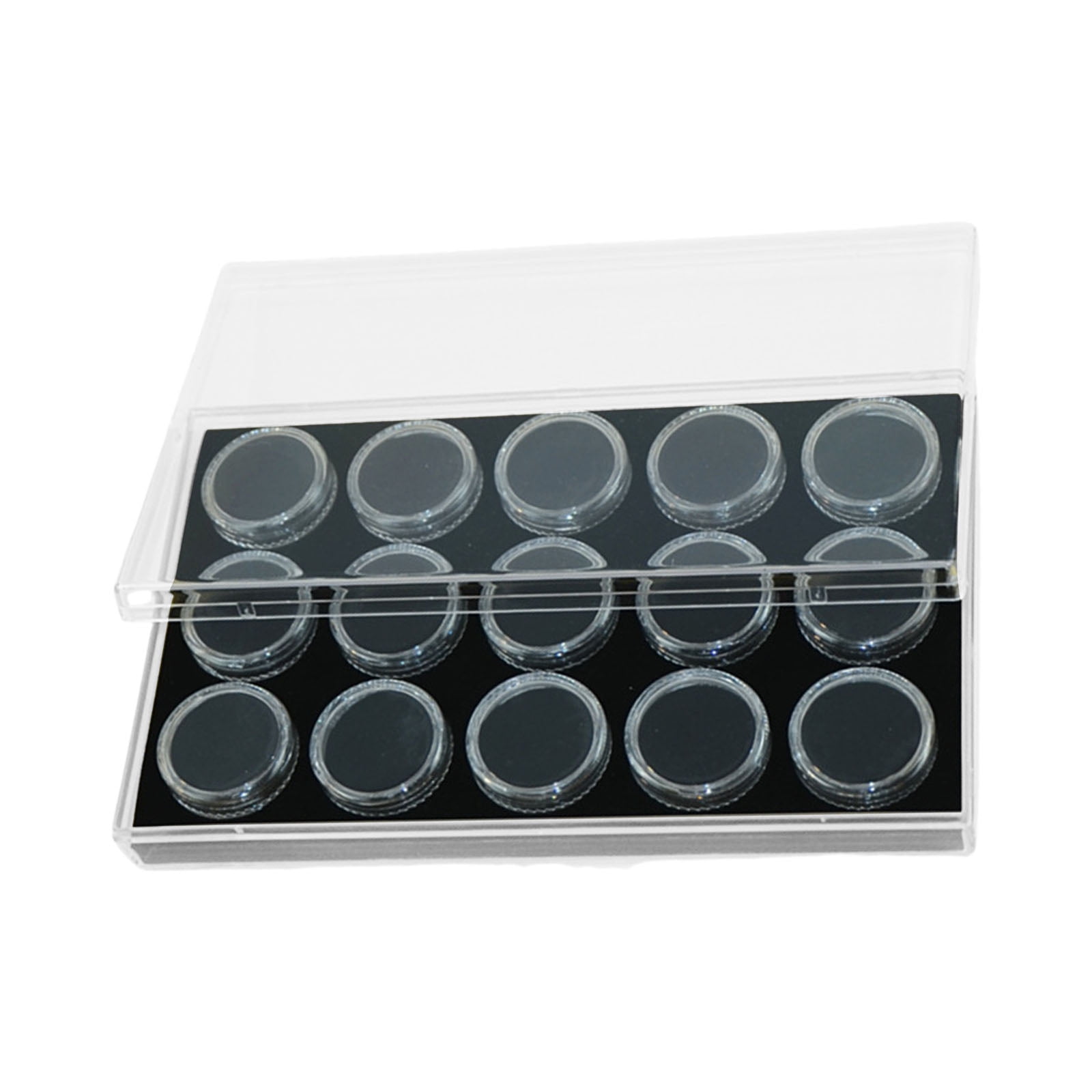 lixuesong 15pcs Gemstones Display Box Small Round Acrylic Containers ...