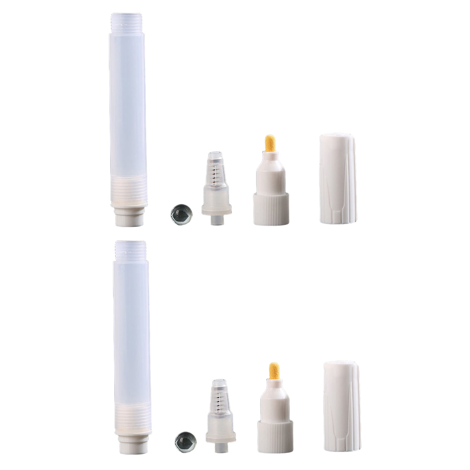 lixuesong 2 Pcs/Set 5mm Yellow Round Head Refillable Paint Pen Empty ...