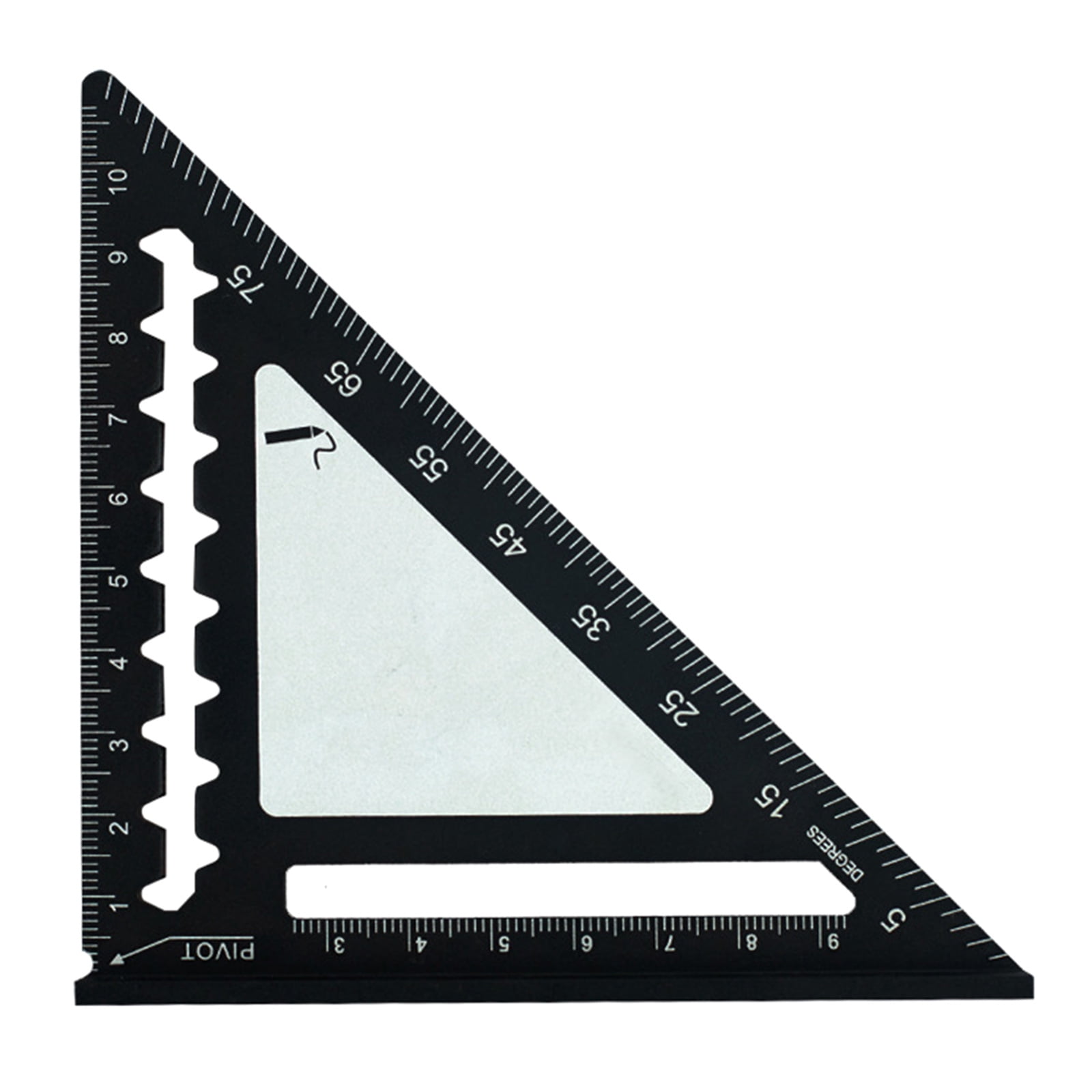 lixuesong 4inch Aluminum Miter Triangle Ruler 45 Degree/90 Degree ...