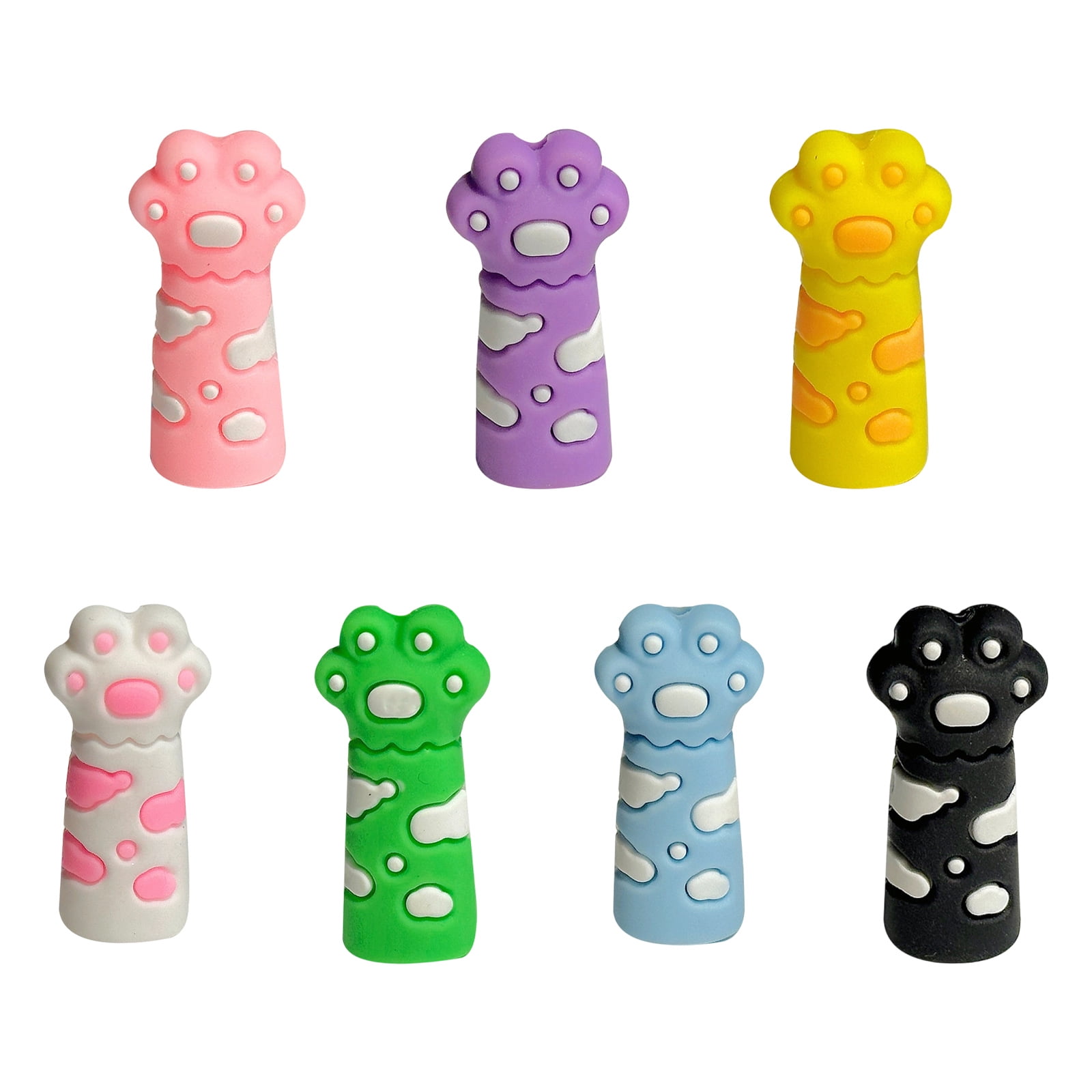 lixuesong 7 Pcs Cats Claw Pencil Caps Lovely Pencil Extender Holder ...