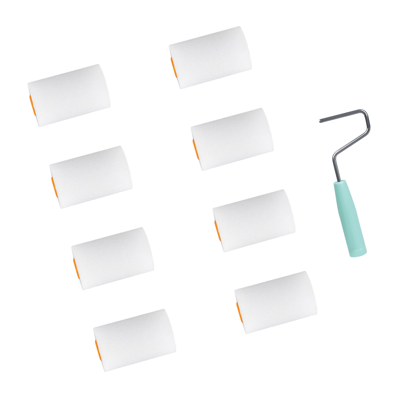 lixuesong 9pcs Small Foam Roller Set Compact Foam Paint Roller Upgrades ...