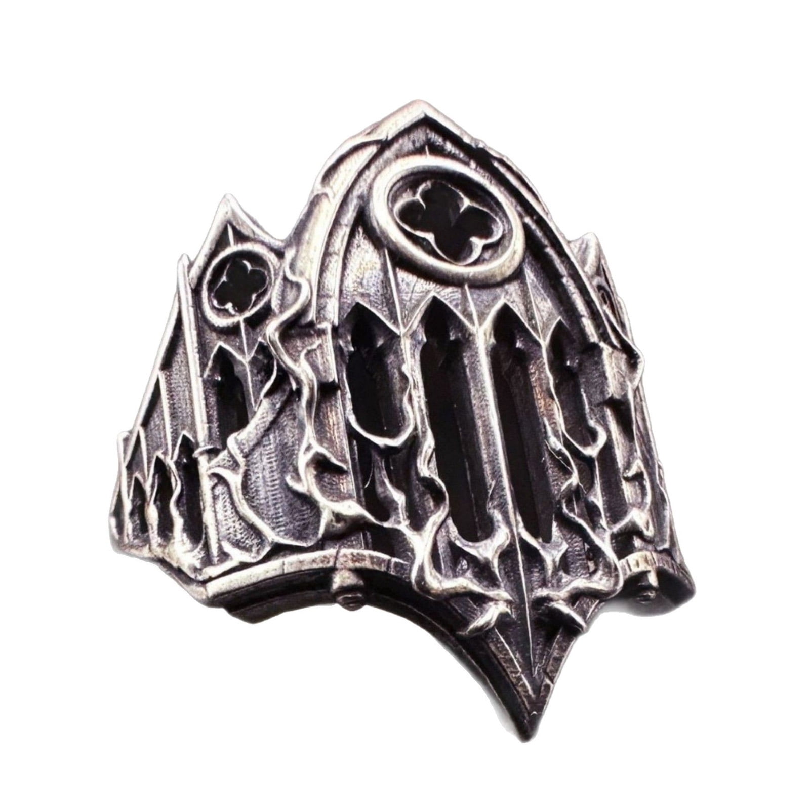 lixuesong Adjustable Gothic Crossed Window Openable Rings Vintage Dark ...
