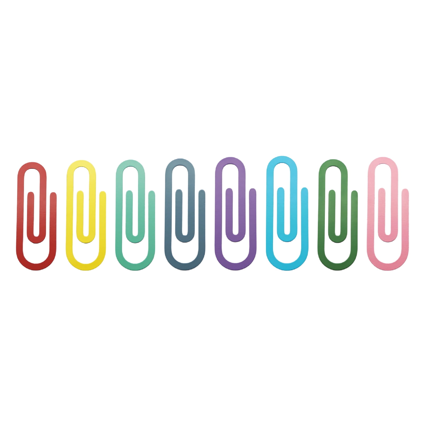 lixuesong Bright Colored Paper Clips Flattened Metal Office Set of 8 ...