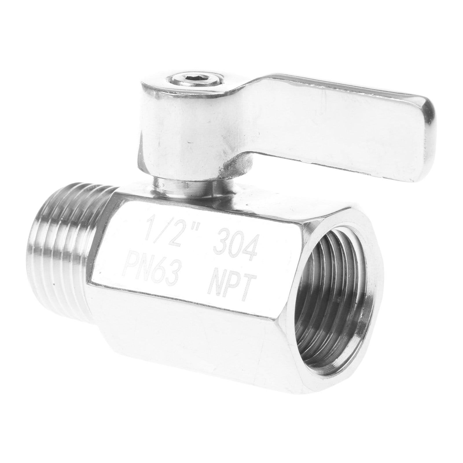 lixuesong Compact Stainless Steel Ball Valves 1/2inch Thread Water ...