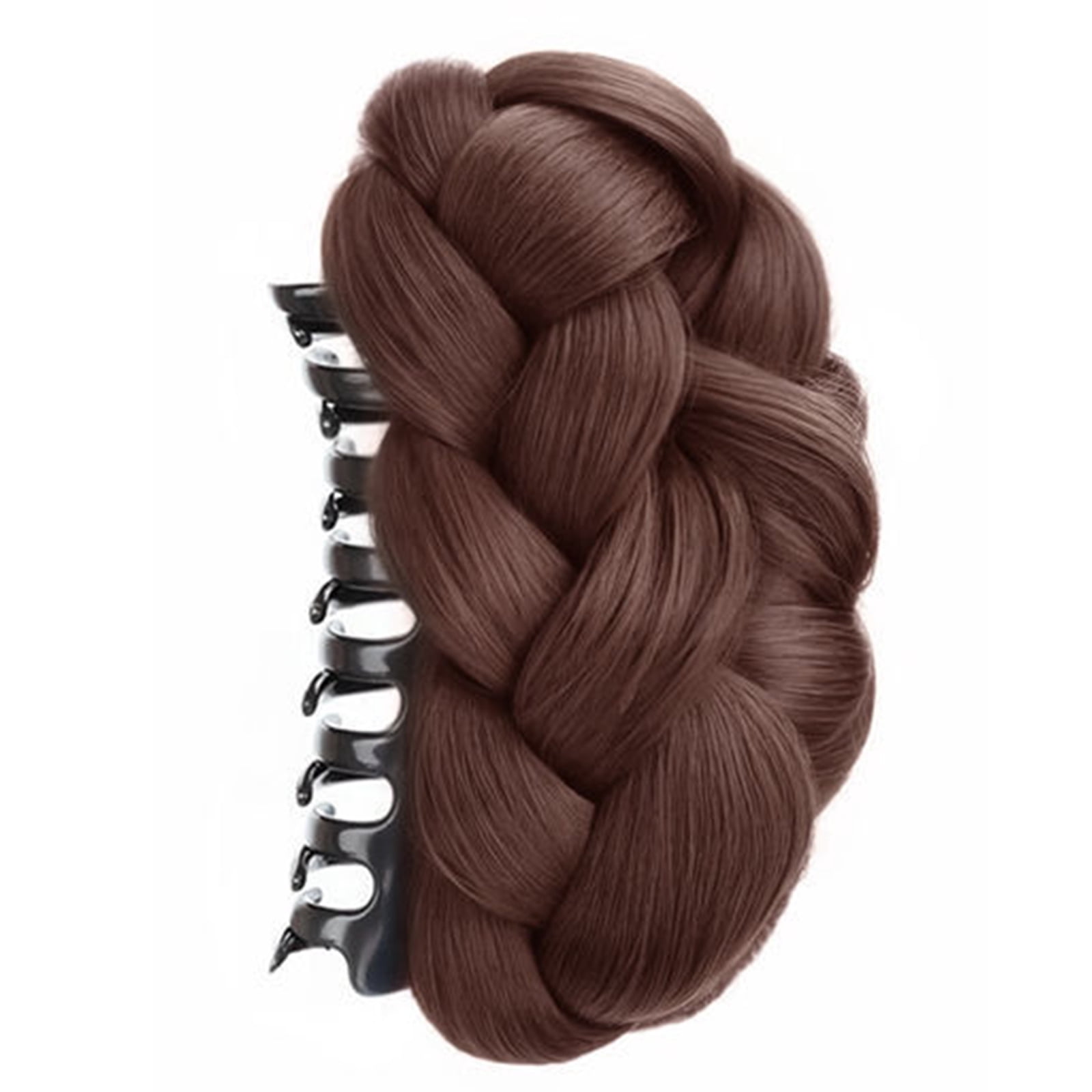 lixuesong Elegant Twisted Bun Hairpiece For Women Realistic Synthetic ...