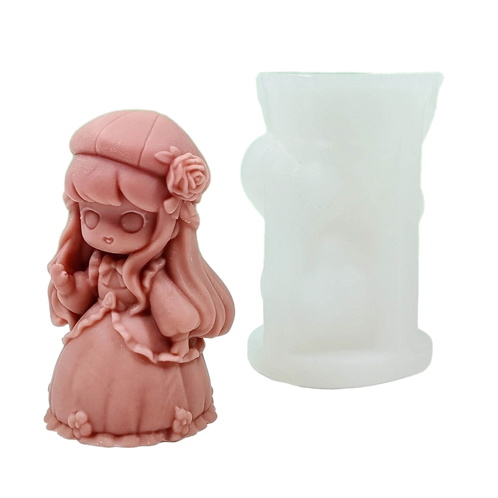 lixuesong Fairy Silicone Candle Mold Girl Plaster Mould Cake Chocolate ...