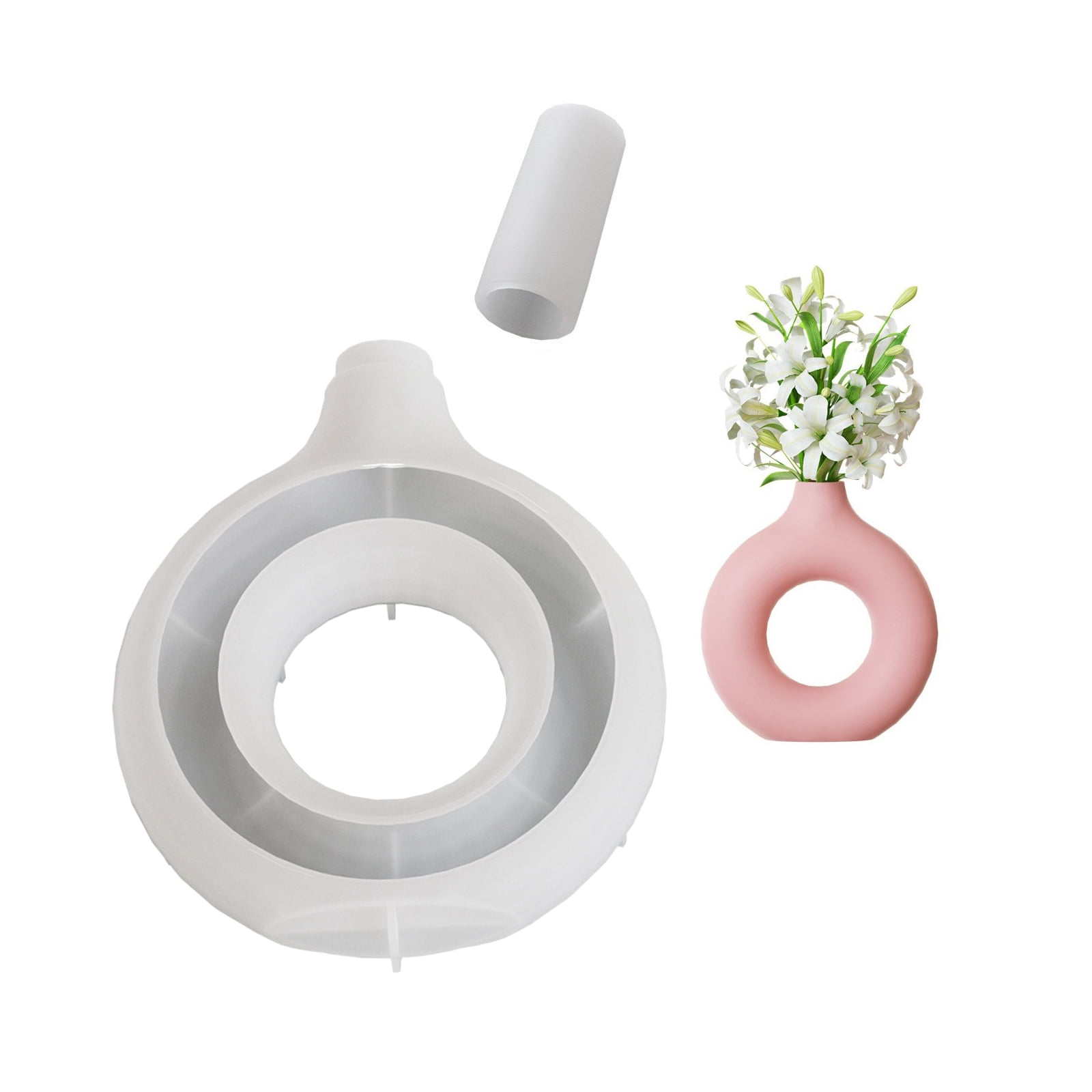 lixuesong Flower Vase Mould Flexible Silicone Mold for Planter Handmade ...