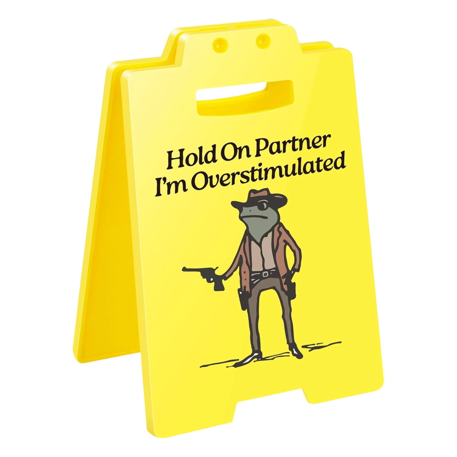 lixuesong Funny Prank Hold on Partner I'm Overstimulated Desk Sign for ...