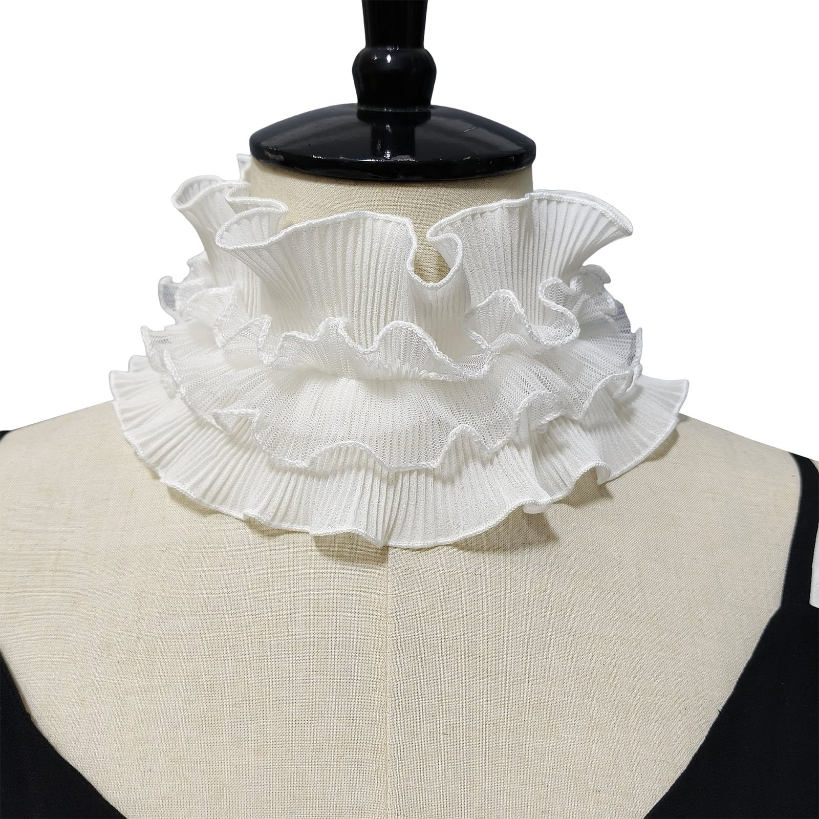 lixuesong Lace Ruffle Faux Collar Decorative Collar Dress Removable ...