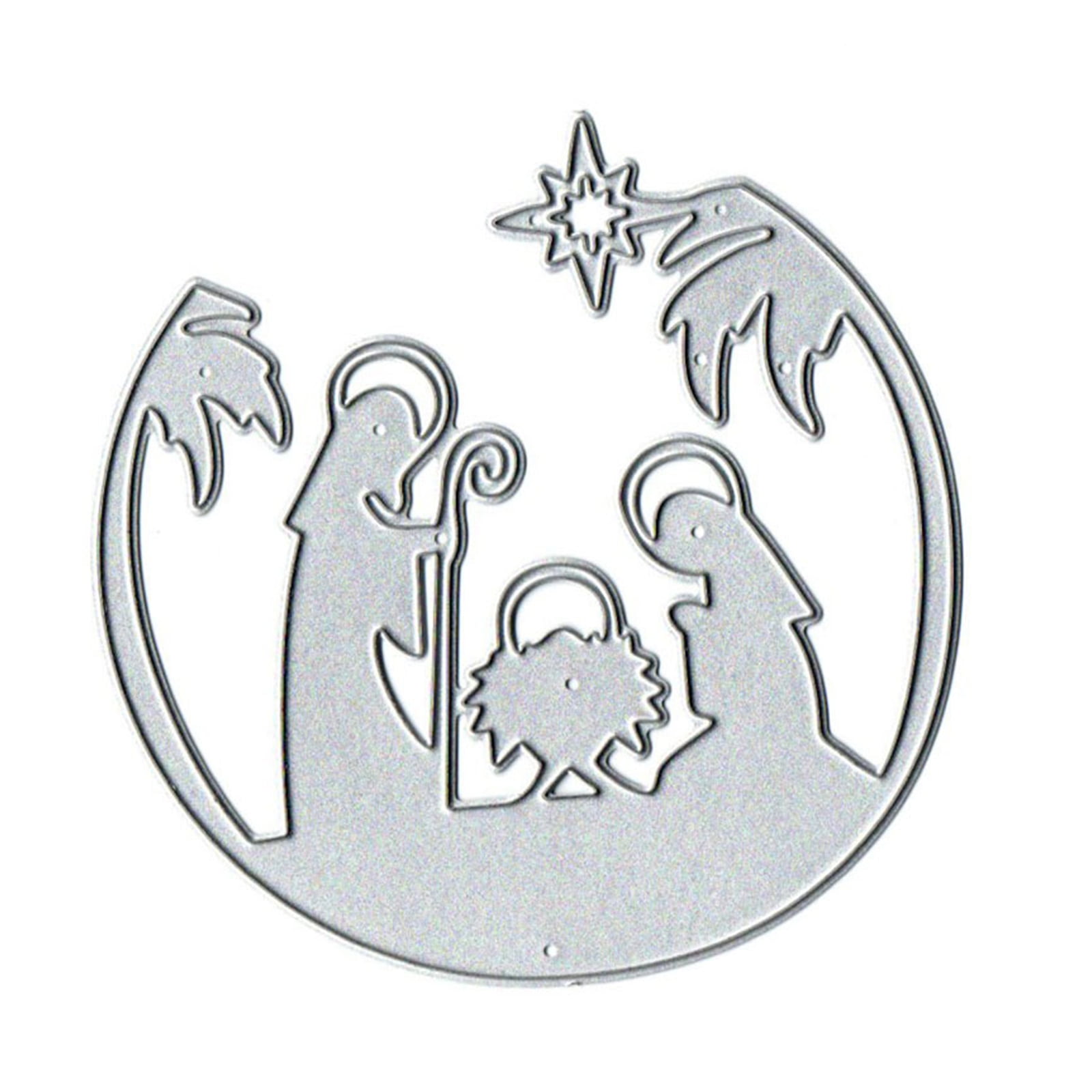 lixuesong Metal Die Nativity Embossing Stencil Cutting Dies for Card ...