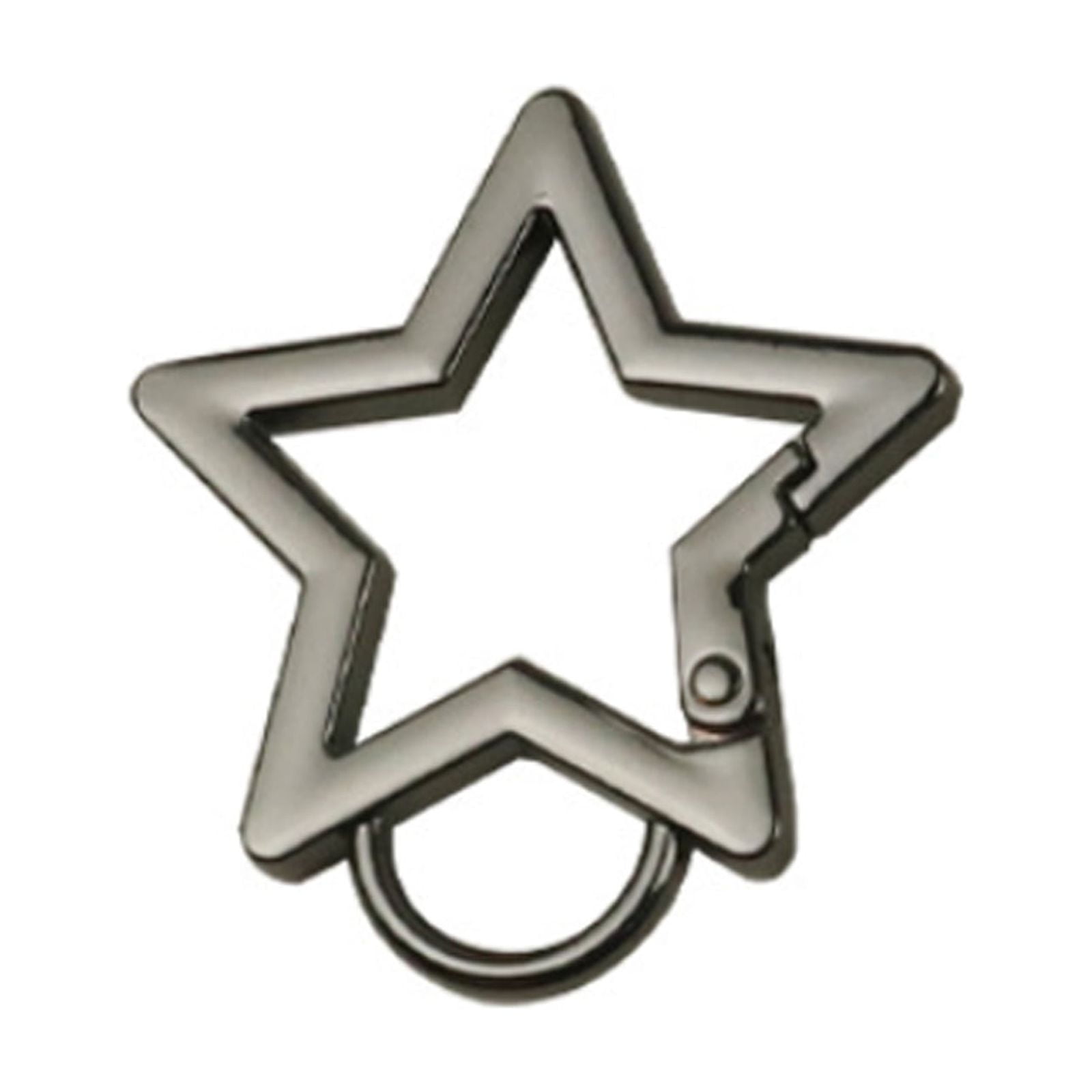 lixuesong Metal O-Ring Spring Clasps Openable Star Shaped Carabiner ...