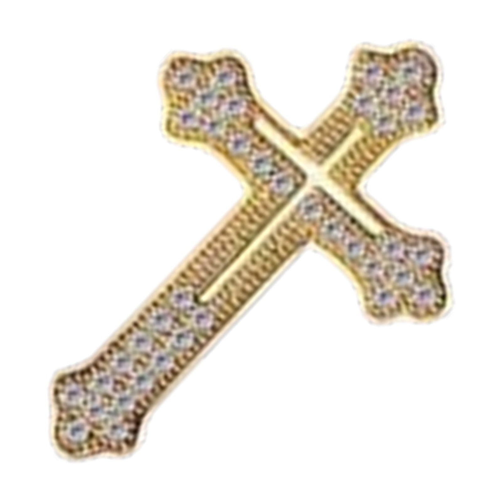 lixuesong Modern Men's Crosses Brooch Lapel Pin Classical Men's Crosses ...