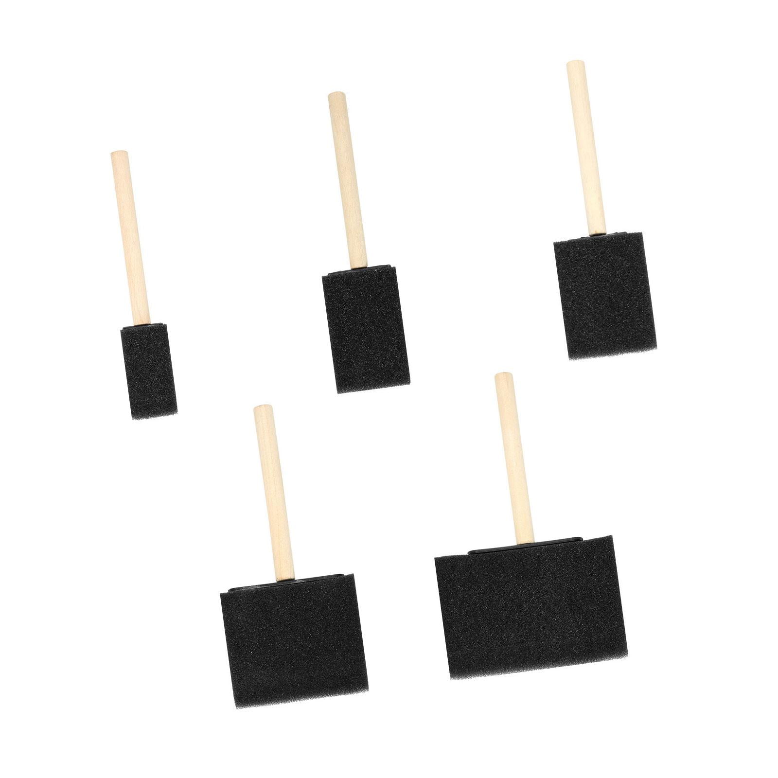 lixuesong Multisize Foam Paint Brushes With Wood Handle For Craft ...