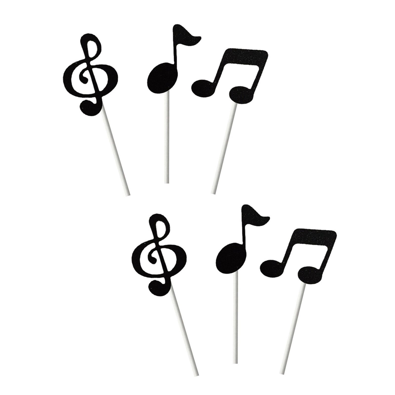 lixuesong Pack Of 1 Music Cake Toppers Colorful Eighth Note Cupcake ...