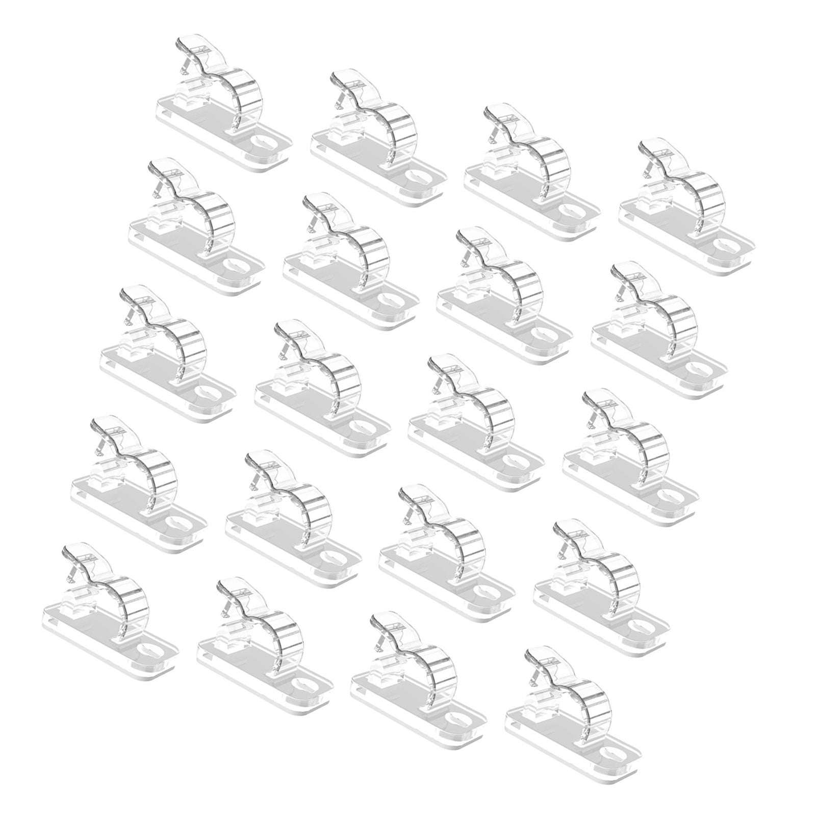 lixuesong Pack Of 20 Adhesive Cable Clips Holders Cord Organizers ...