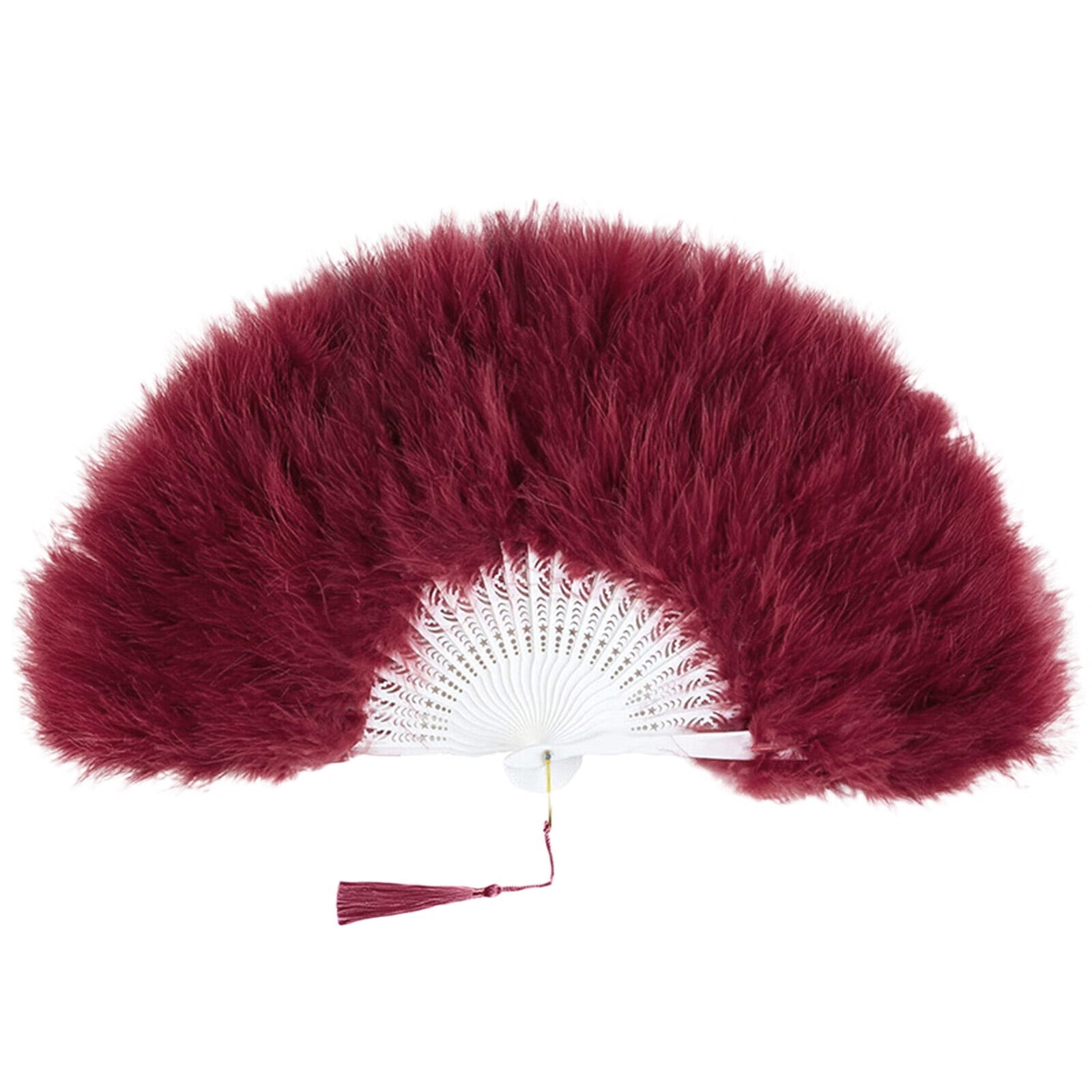 lixuesong Retro Styles Feathered Fan Folding Hand Fan Renaissances Fan ...