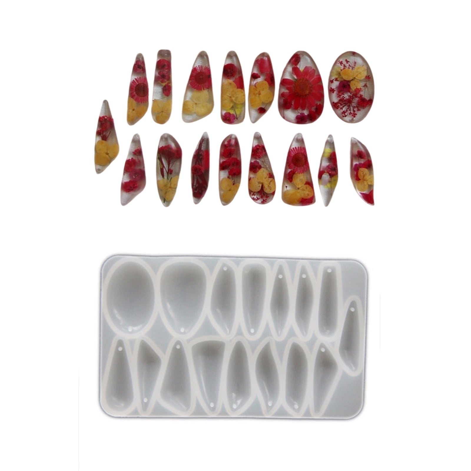 lixuesong Silicone Mold Teardrop Shaped Accessories Mould Unique Epoxy ...
