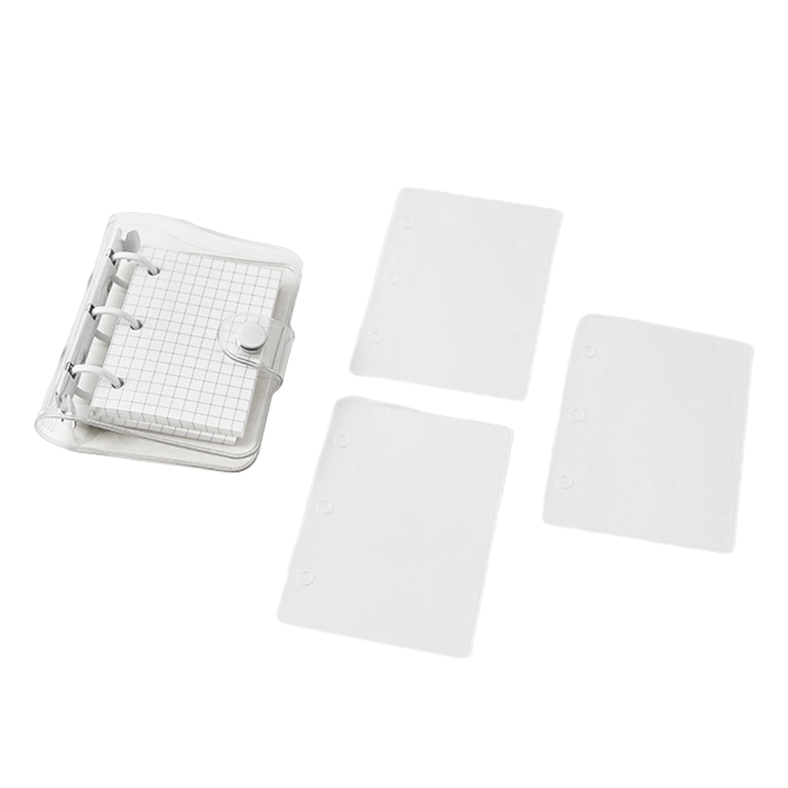 lixuesong Small Notebook Clear 3 Rings Binder Notebook Notebook 80 ...