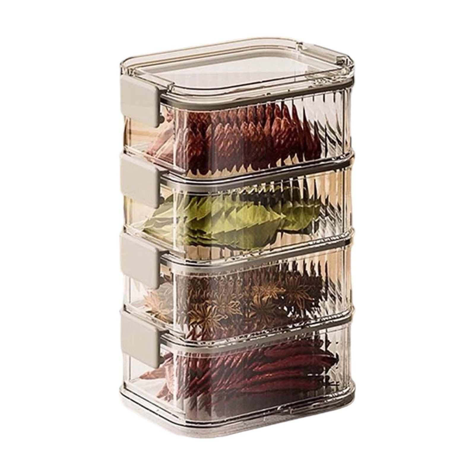 lixuesong Space Saving Stackable Seasoning Boxes Transparency View ...