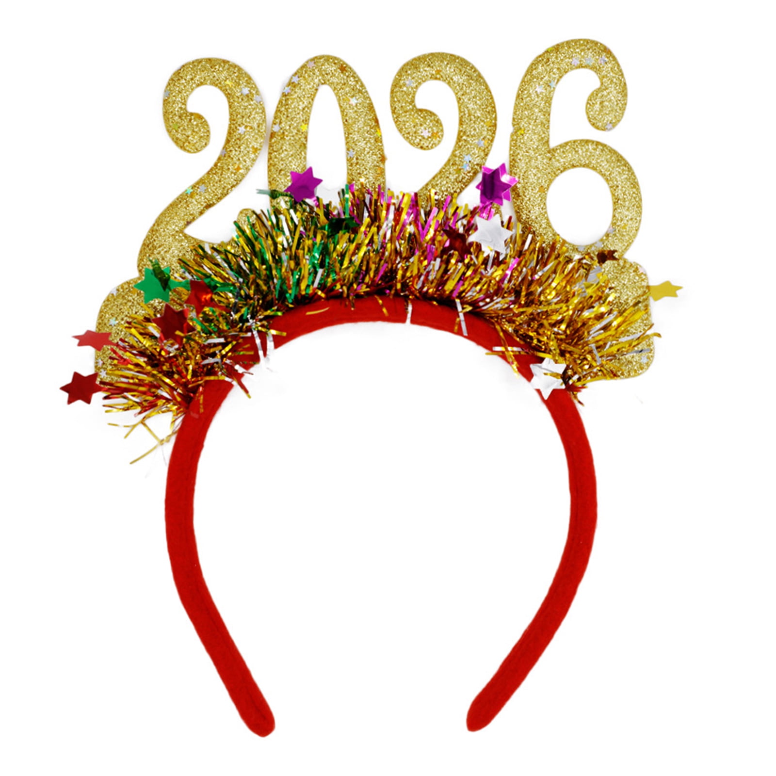 lixuesong Sparkling 2026 New Year Headbands With Glittering Number and ...