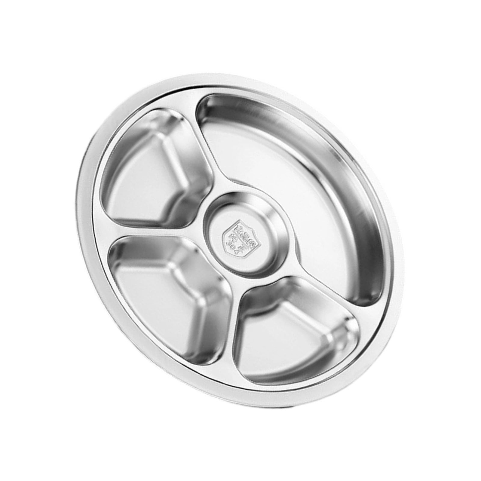 lixuesong Stainless Steel Round Divided Dish 28cm Ideal For Family ...