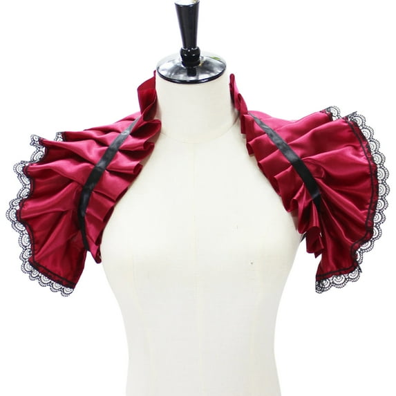 lixuesong Unisex Vintage Victorian Ruffled Shrug Shawl Fake Collar ...