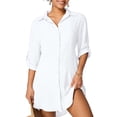 liyiyiyia Swimsuit Coverup for Womens Shirt Dress Button Down Bathing ...