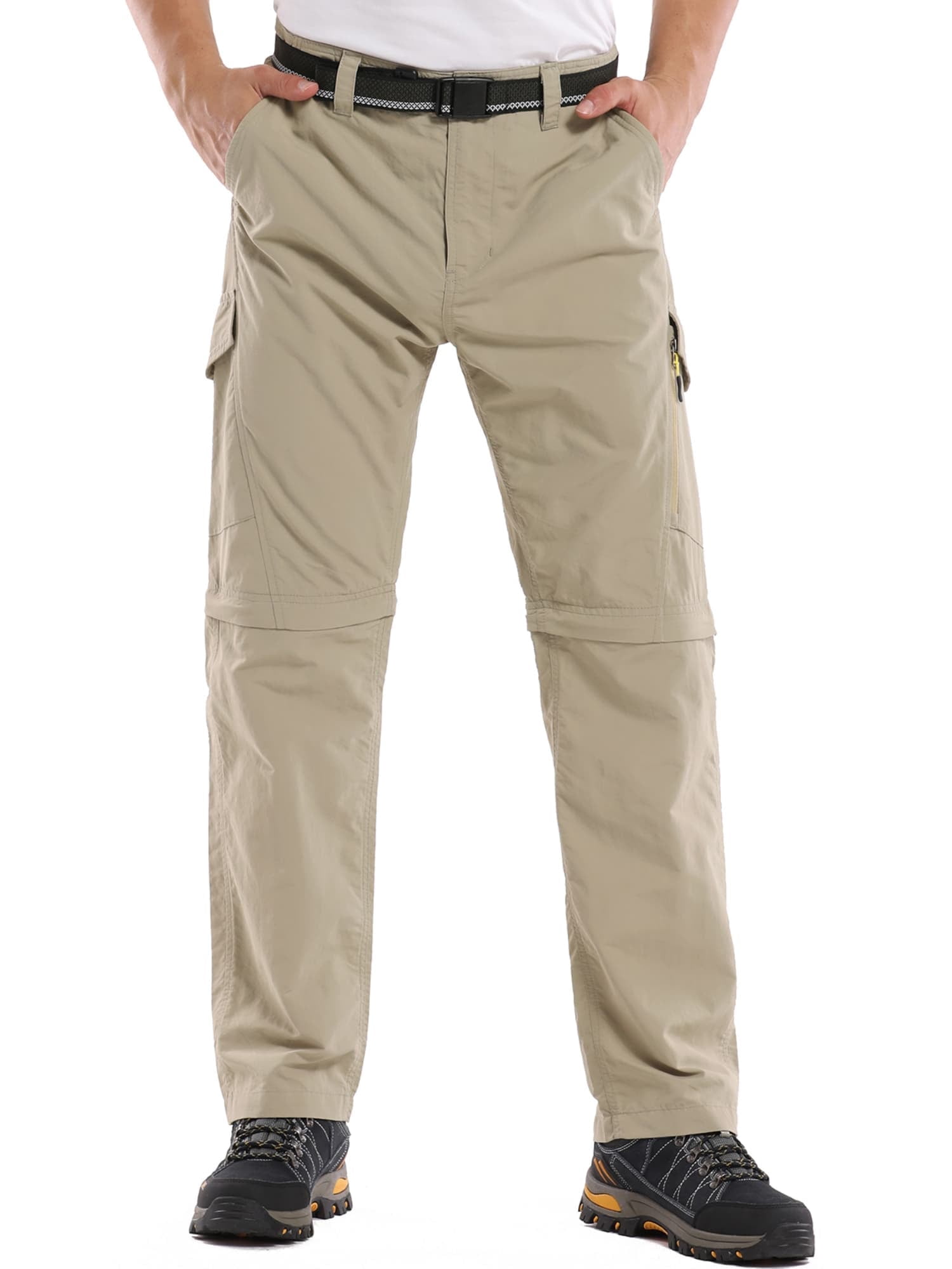 liyiyiyia Zip Off Cargo Pants Men Hiking Fishing Convertible to Shorts ...