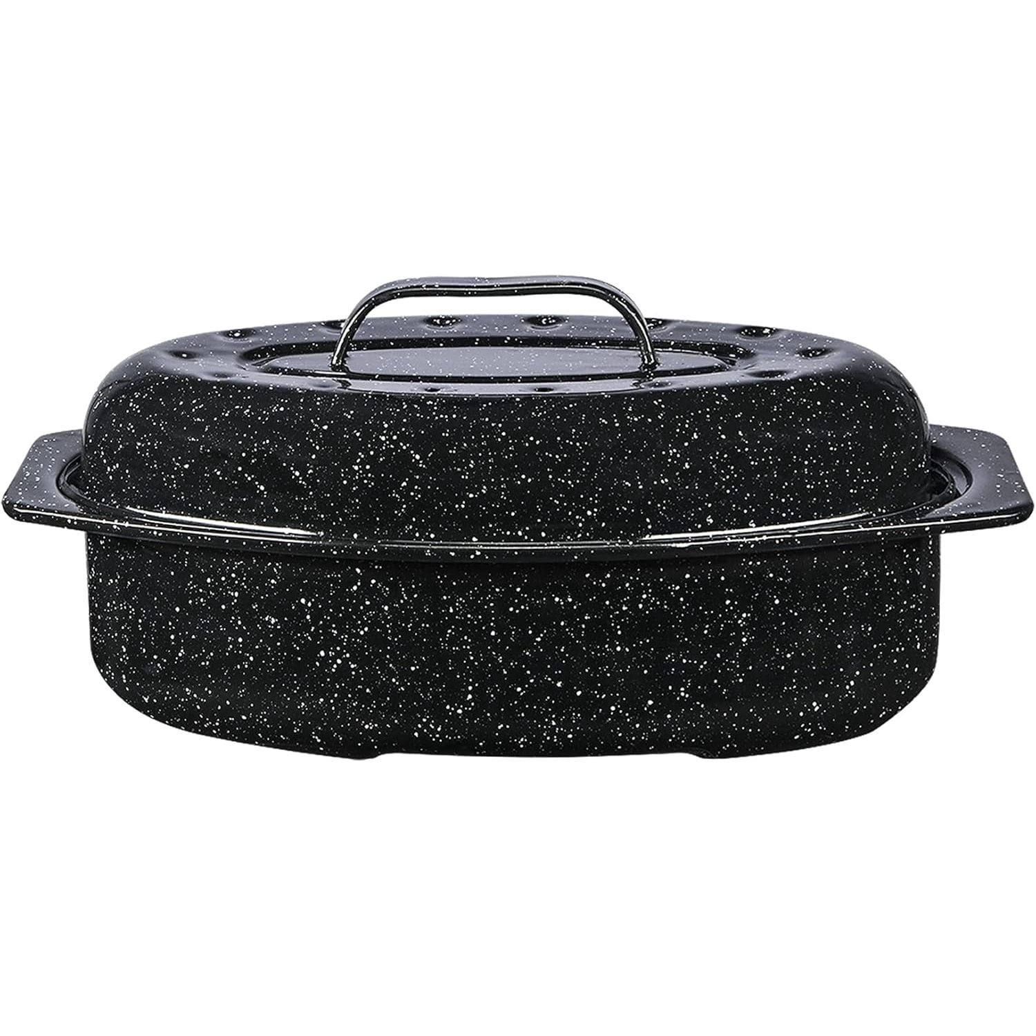ljcp 13-inch oval roaster with Lid. Enameled steel design to ...