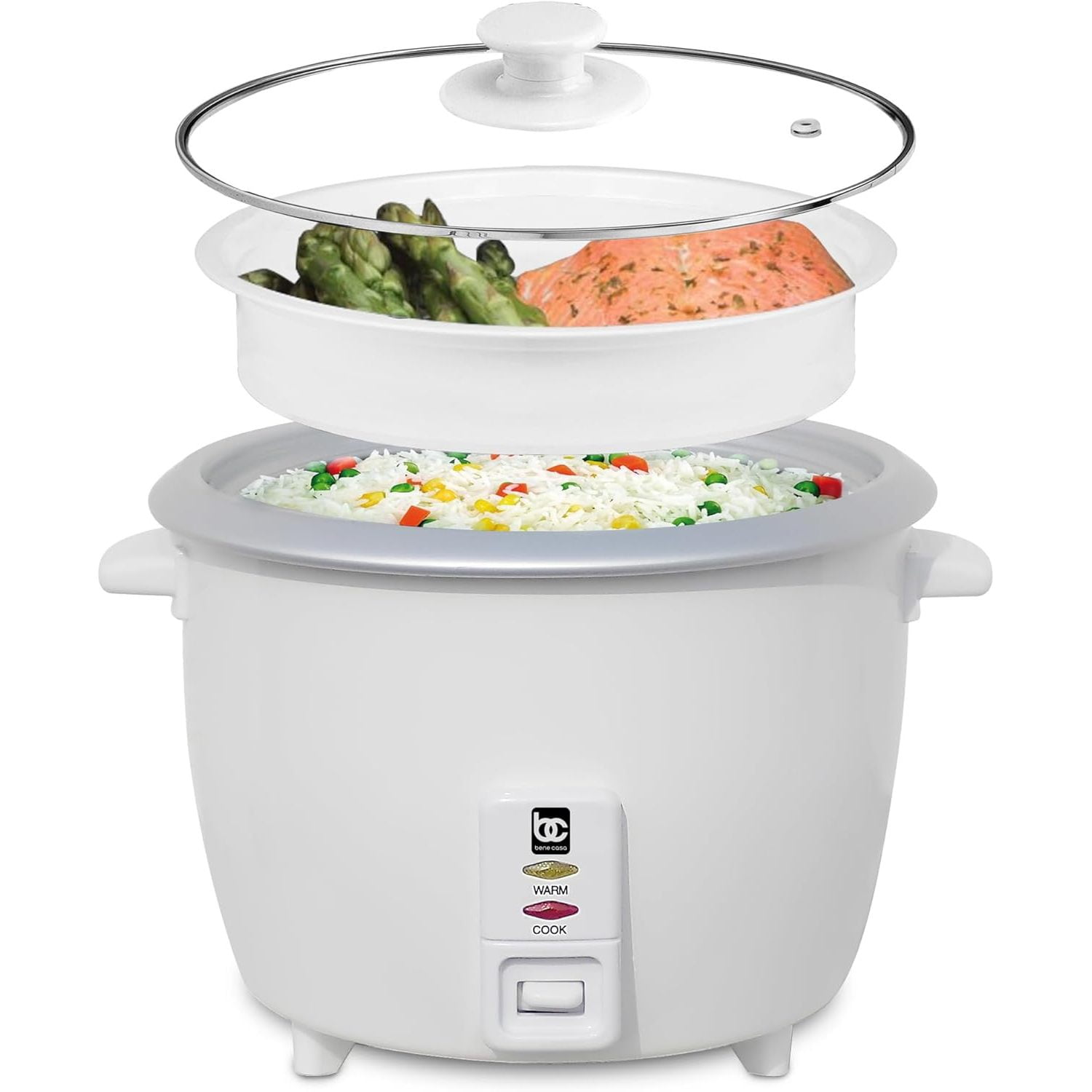 ljcp Rice Cooker with glass lid,10-Cup Dishwasher safe rice cooker with ...