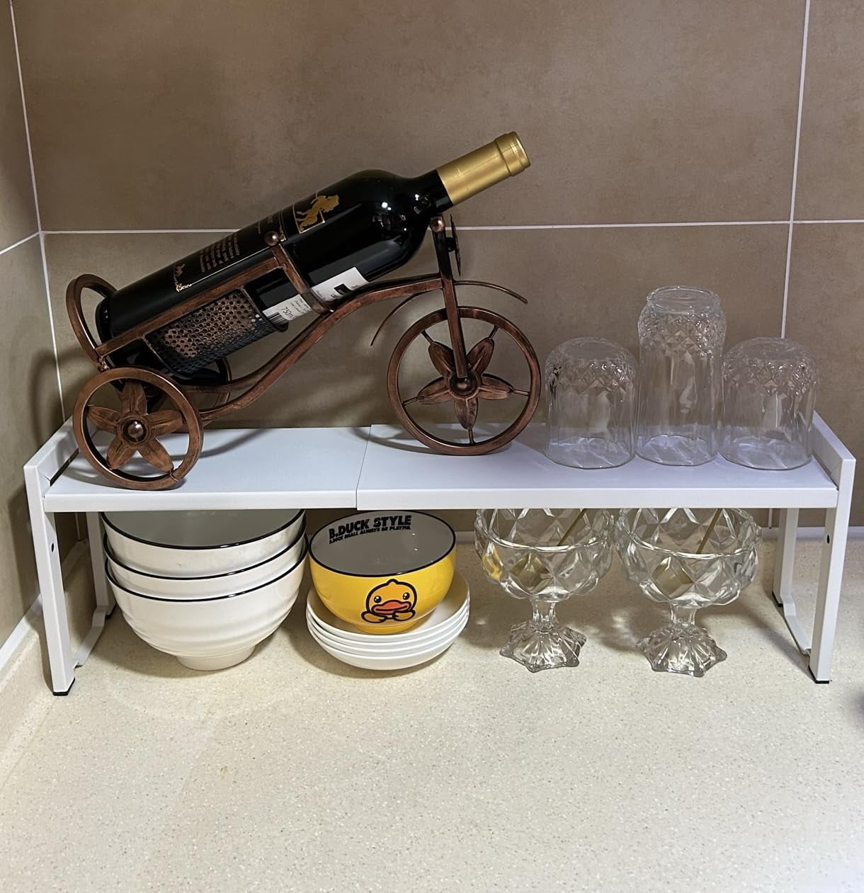 ljjhgffd Expandable Cabinet Shelf Organizer 16-26" L Stackable Kitchen ...