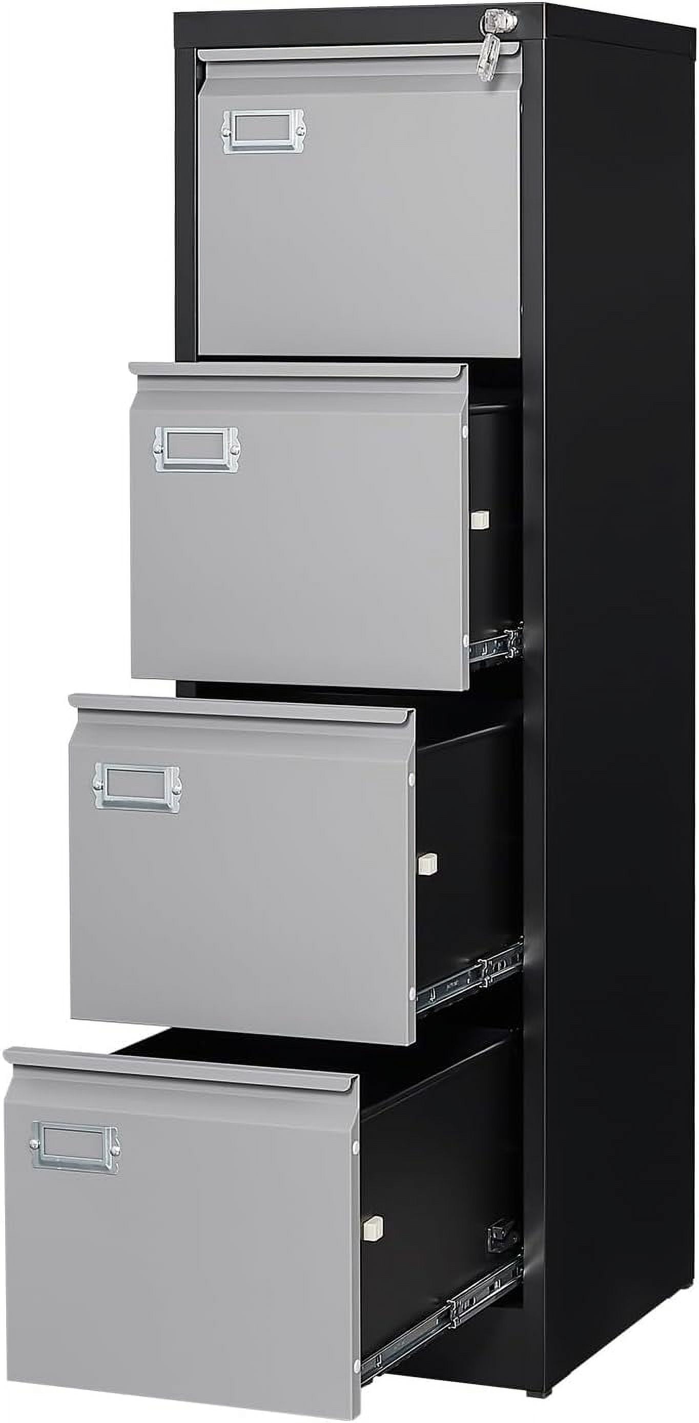 ljuvpnd 4 Drawer File Cabinet with Lock Filing Cabinets for Metal ...