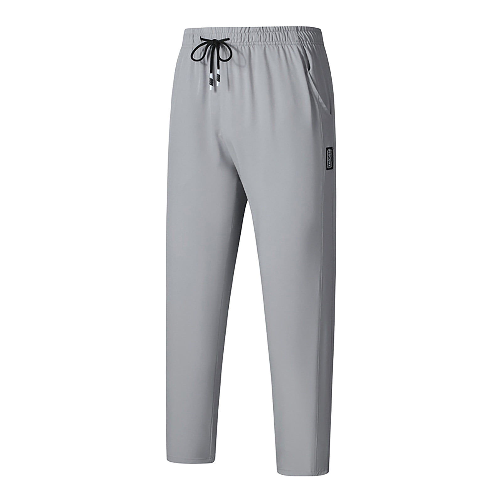 lkfuzj Men's All Season Elastic Waist Joggers | Nylon Spandex Ankle ...