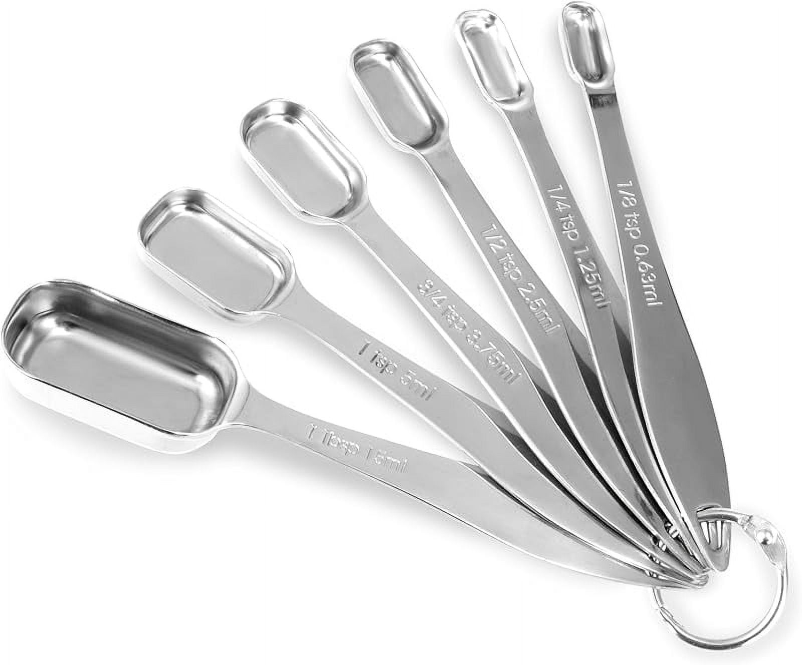 13-piece Measuring Cups and Spoons Set, 18/8 Stainless Steel Heavy Duty ...