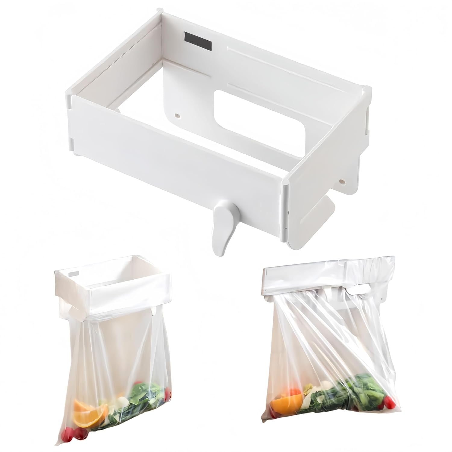 lkjhf 2 Pcs Collapsible Plastic Trash Bag Holder for Kitchen Cabinet ...