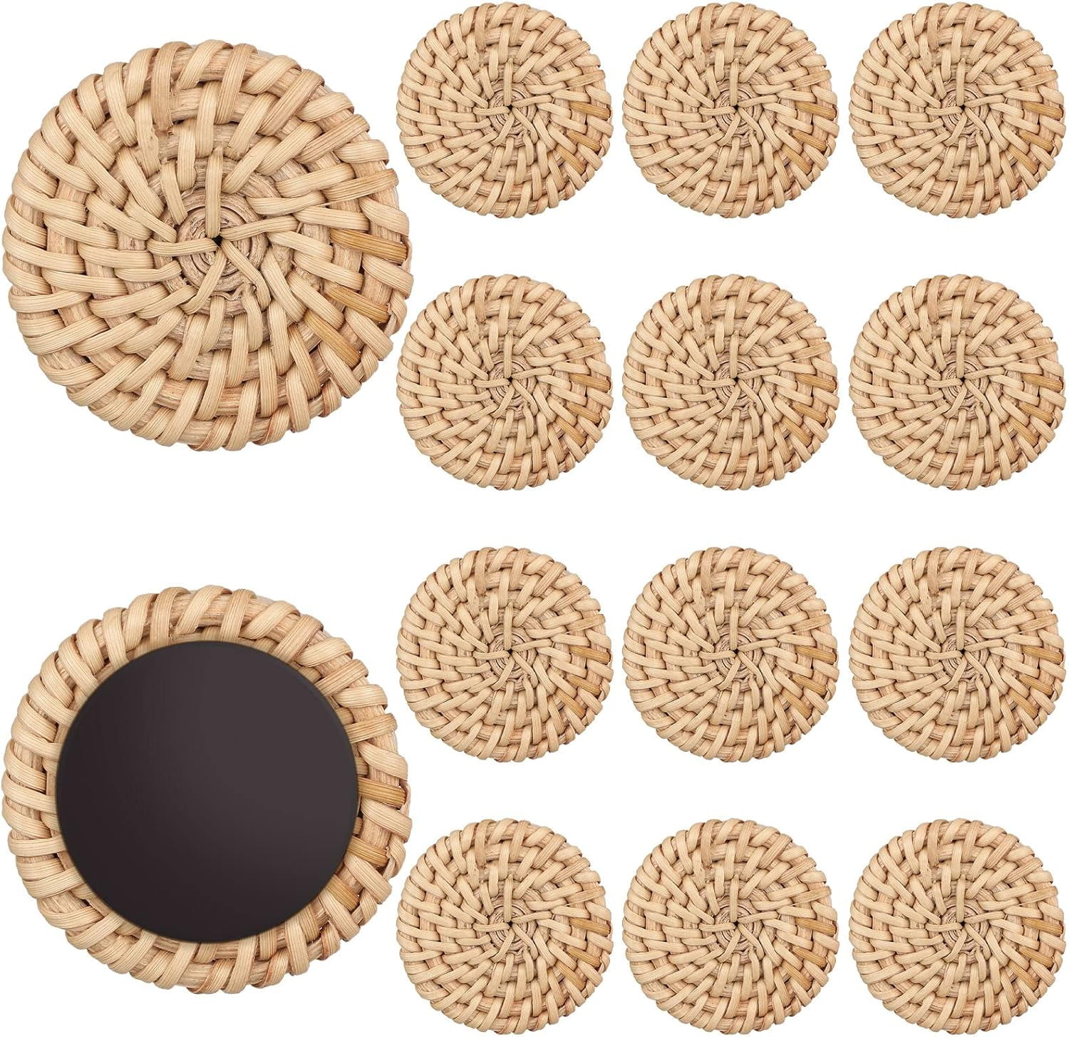 lkjhf Rattan Fridge Magnets Boho Refrigerator Rattan Decorative Magnets ...