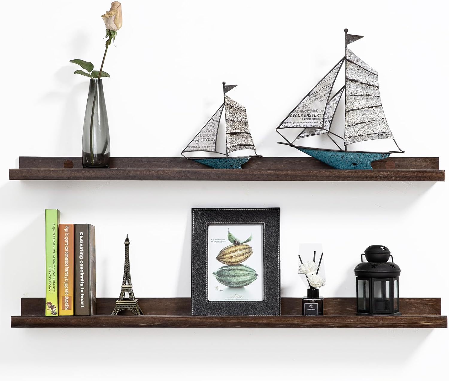 lkmnhy Wall Mount Floating Shelves for Wall Solid Wood Floating Wall ...