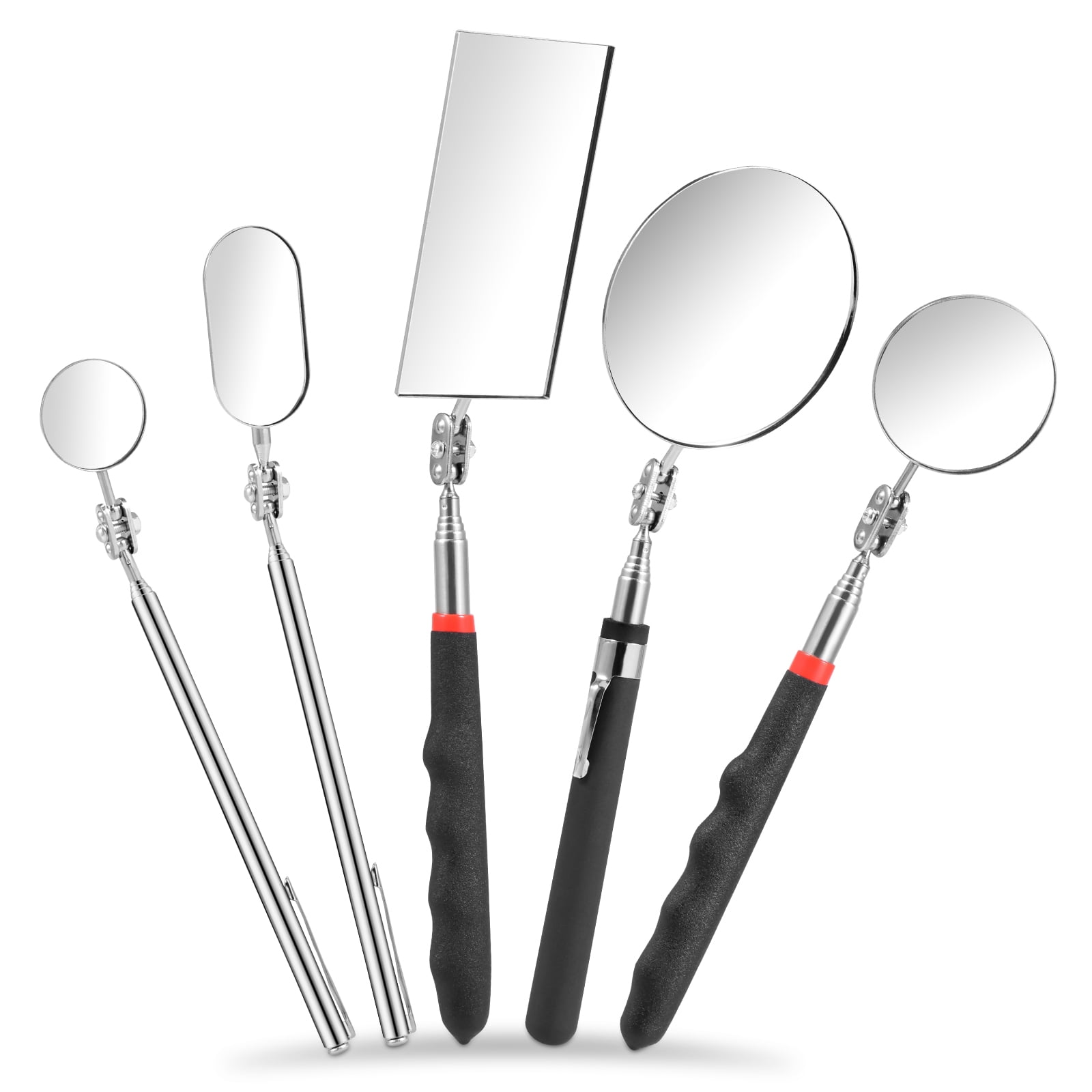 lkoopy 5Pcs Telescoping Inspection Mirror Stainless Steel Extendable ...
