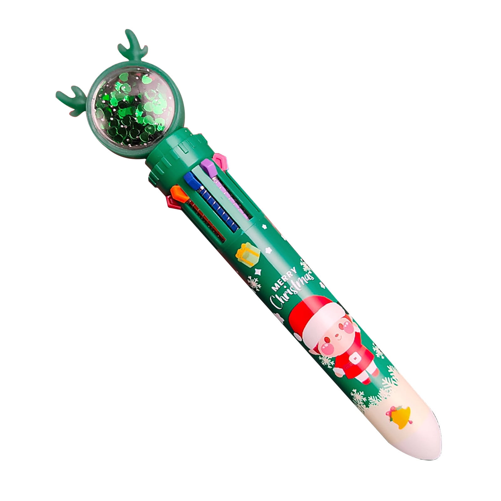 LKWLPD Multicolor Gel Pens All in One 10-In-1 Christmas Ballpoint Pen ...