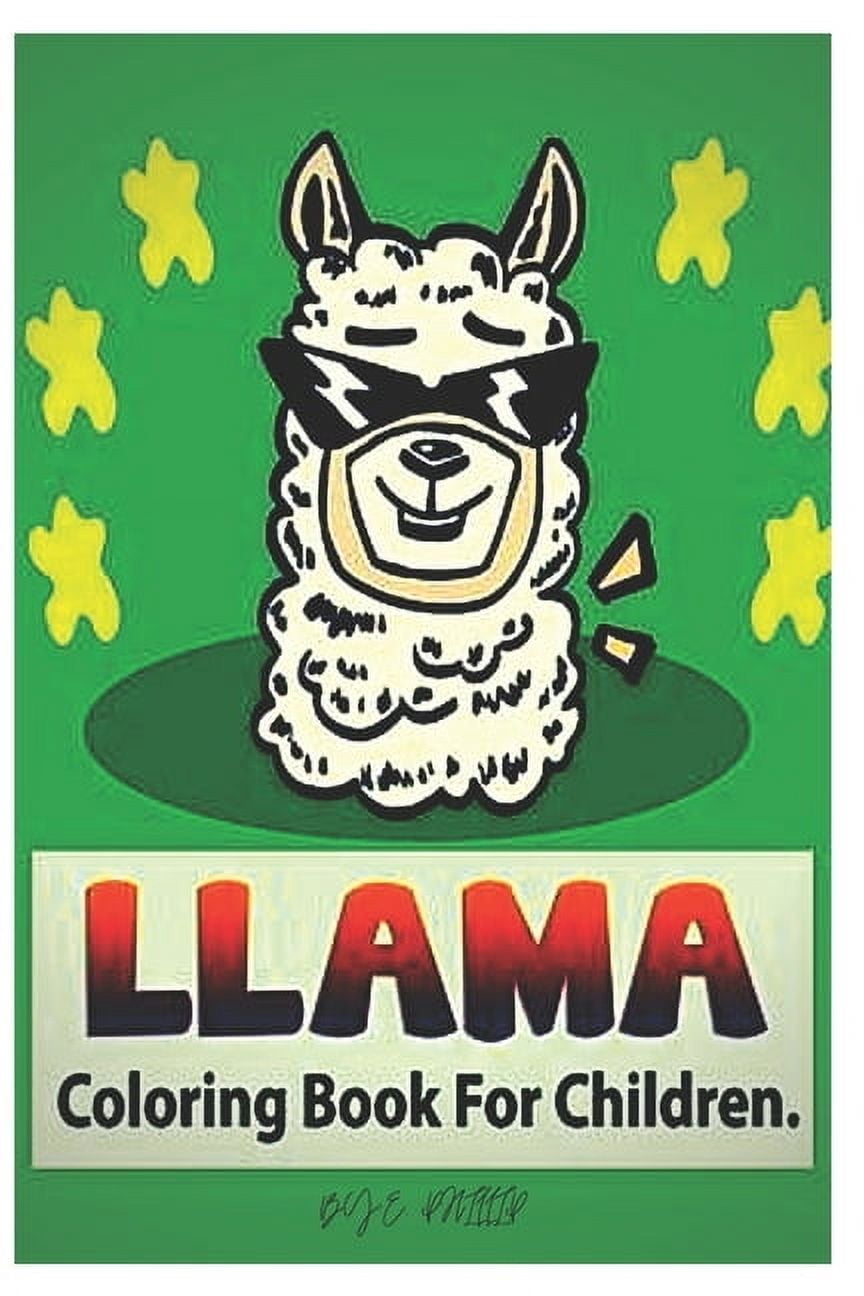 llama coloring book for children : Fun coloring gift book for llama ...