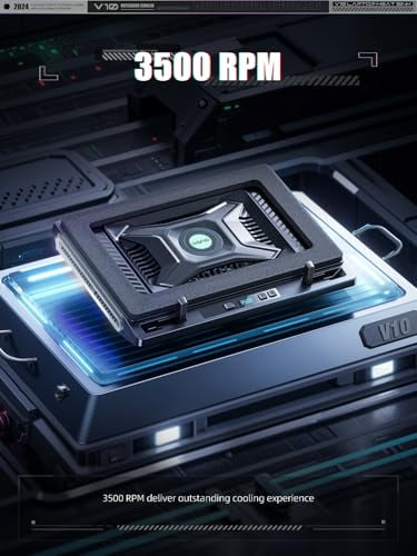 llano Laptop Cooler, Gaming Laptop Cooling Pad with 3500RPM Turbofan, 4 ...
