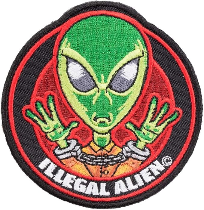 llegal Alien In Handcuffs Patch, Funny Alien Patches - Walmart.com
