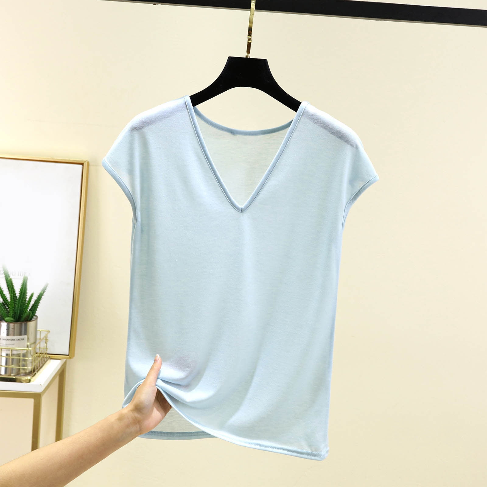 lmcalzta Camisole Tops for Women Spaghetti Strap Slim Fitted Modal Tank Tops Summer Lounge ...