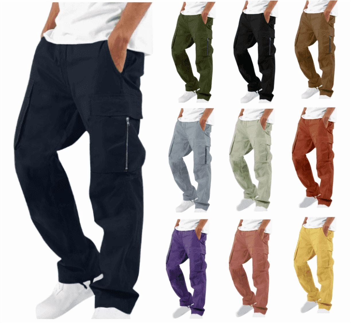 lmcalzta Cargo Work Pants for Men Cool Dry Lightweight Casual Work ...