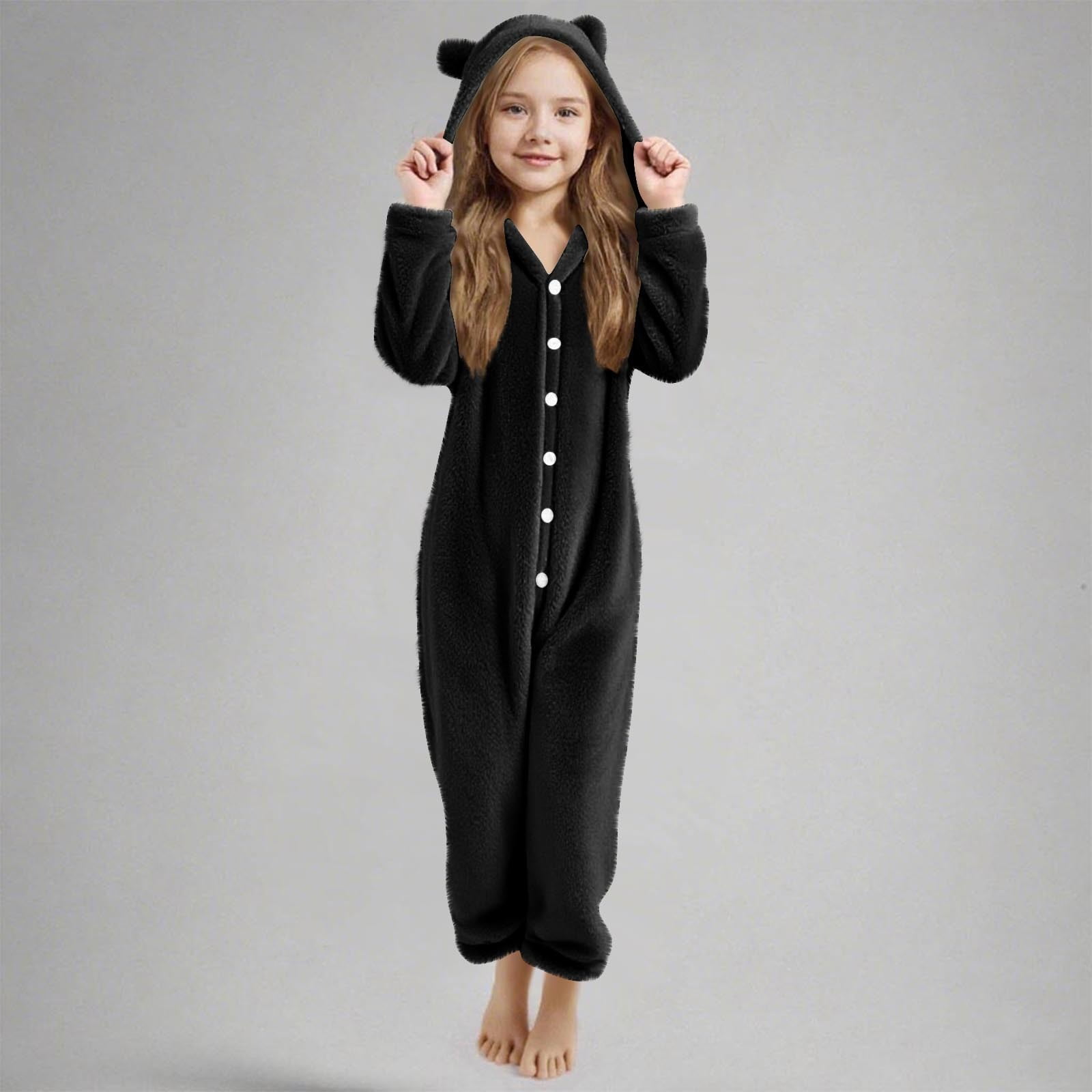 lmcalzta Kids Winter Jumpsuits Fleece Lined Outfits Cute Comfy ...