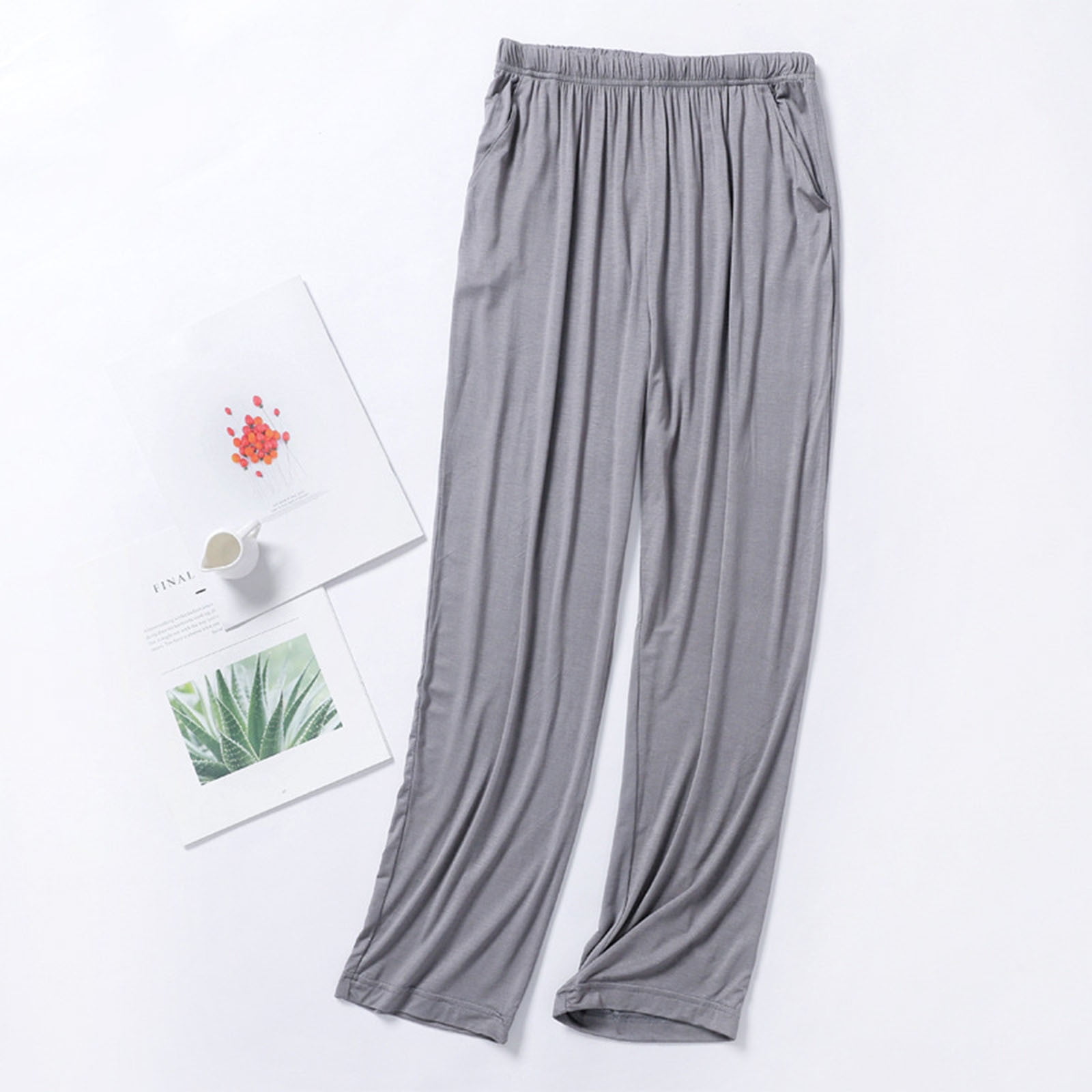 lmcalzta Mens Pajama Pants Modal Loungewear Modal Sleepwear Casual ...