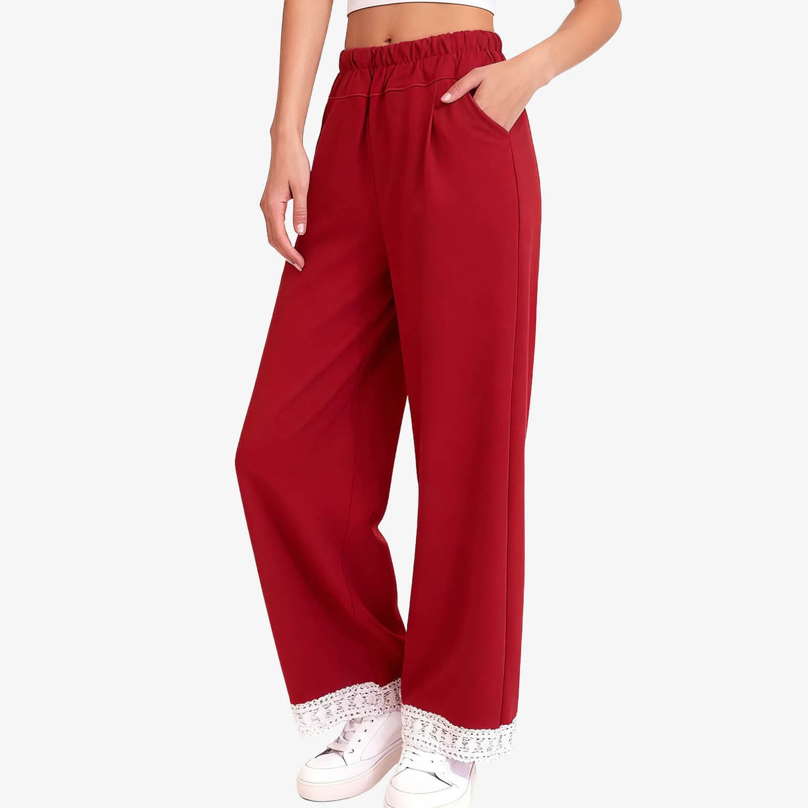 lmcalzta Sweatpants for Kids High Waisted Girls Cotton Joggers with ...