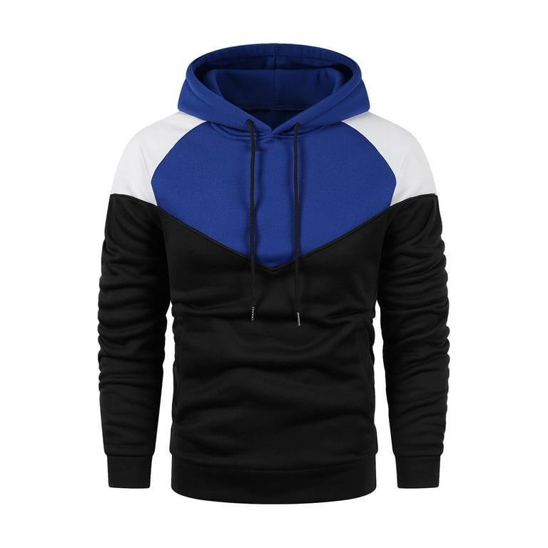 lmcalzta Sweatshirts for Men Fleece Color Block Hoodie with lmcalzta Sweatshirts for Men Fleece Color Block Hoodie with