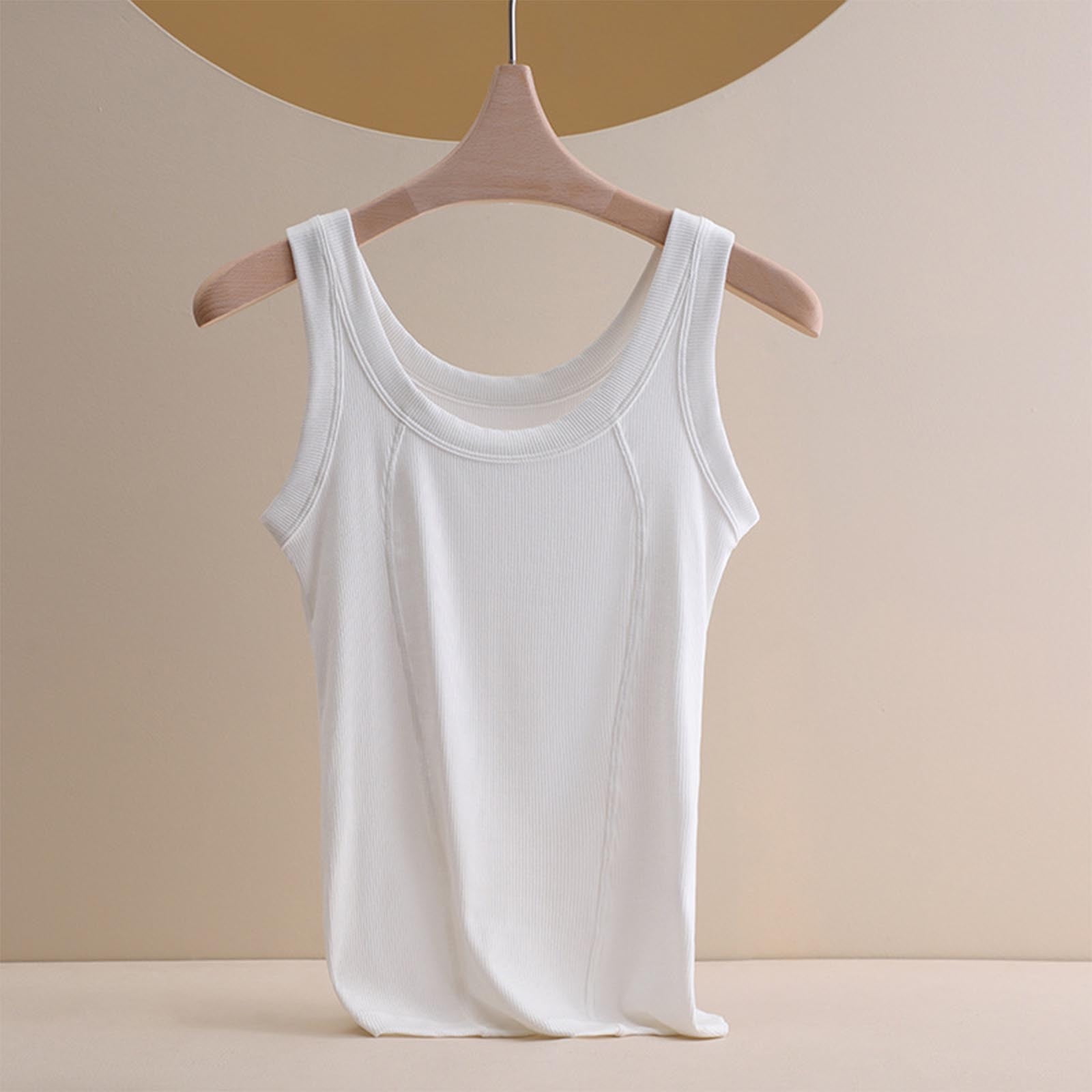 lmcalzta Womens Sleep Tank Tops Sleeveless Modal Ribbed Cotton ...