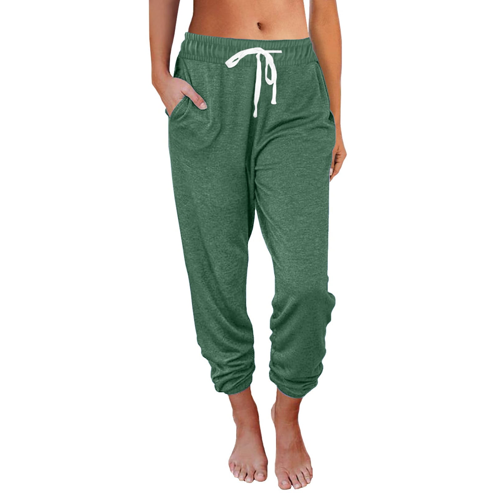 lmcalzta Womens Sweatpants Drawstring Elastic Waisted Stretch Quick ...